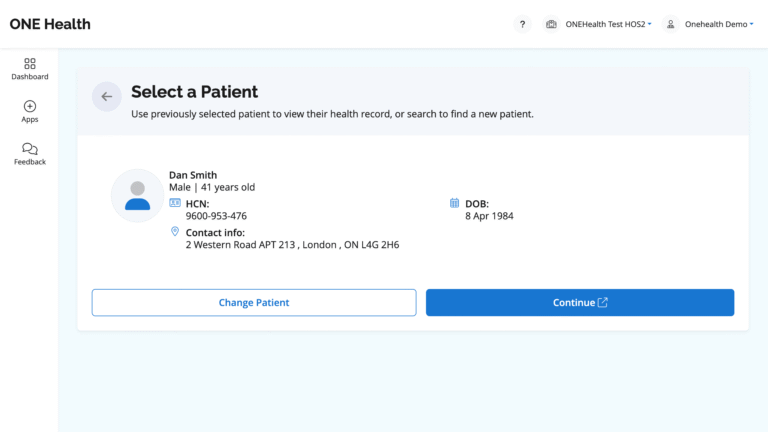 How to Search for a Patient – ONE Help Centre